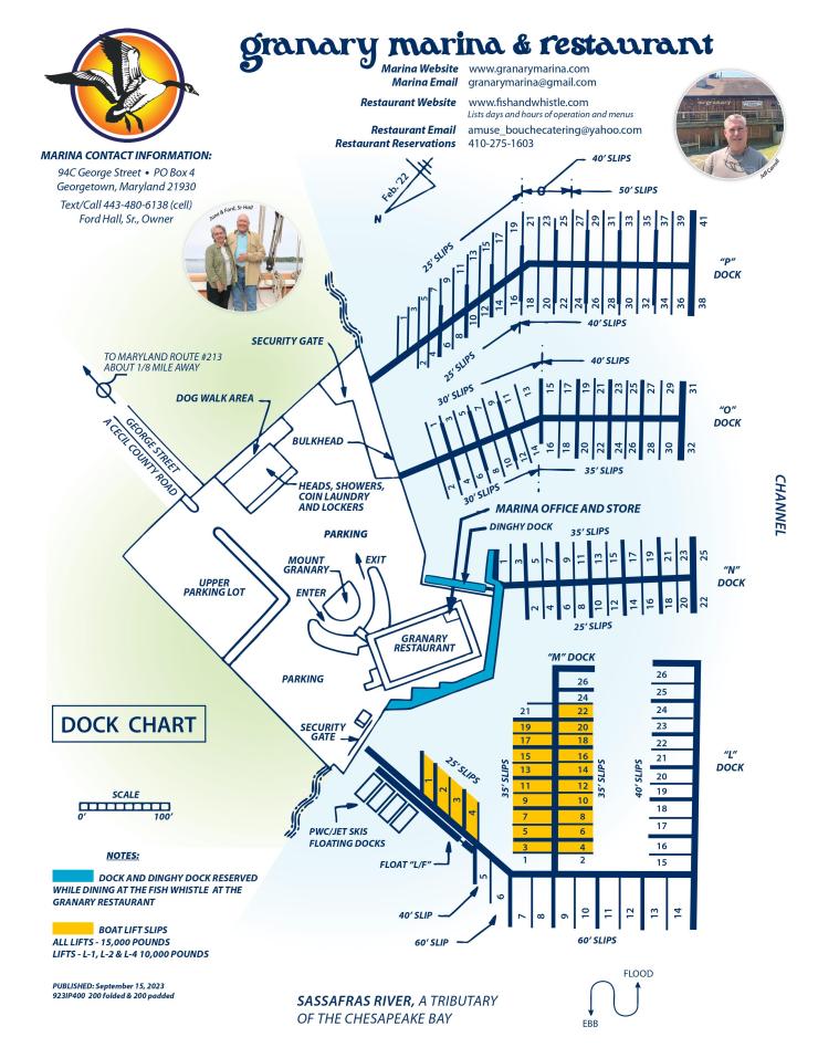 Dock Chart – Granary Marina